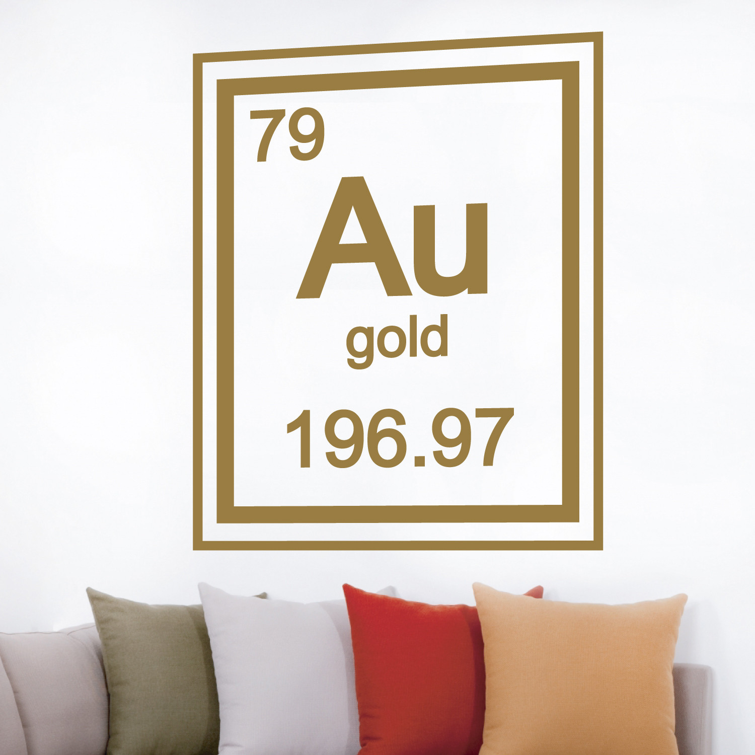 Gold Periodic Table Element - WALLTAT - Touch of Modern